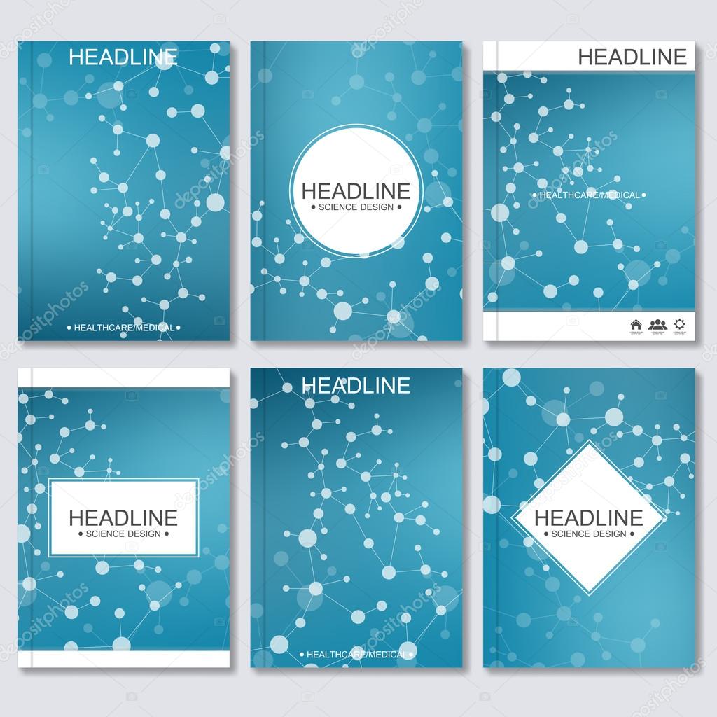 Science vector background. Modern vector templates for brochure, flyer ...