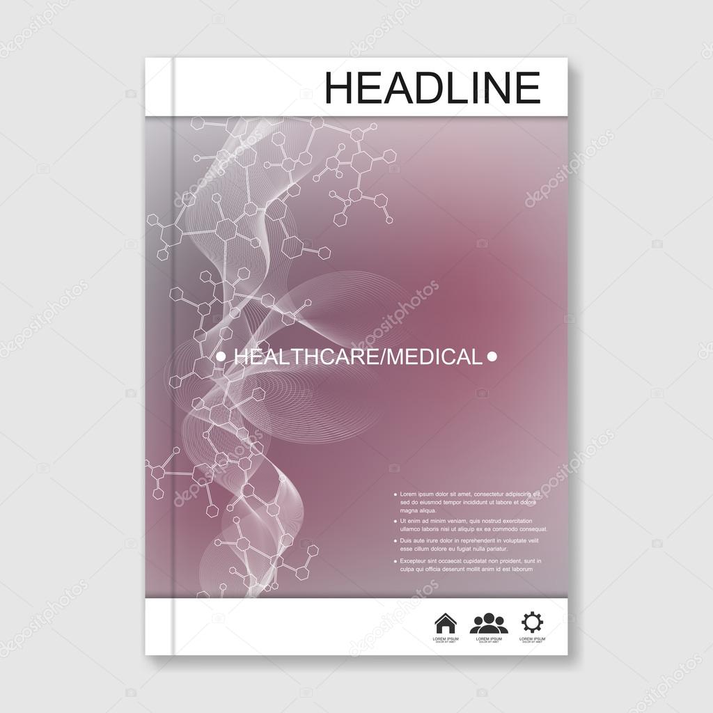 Science vector background. Modern vector templates for brochure, flyer ...