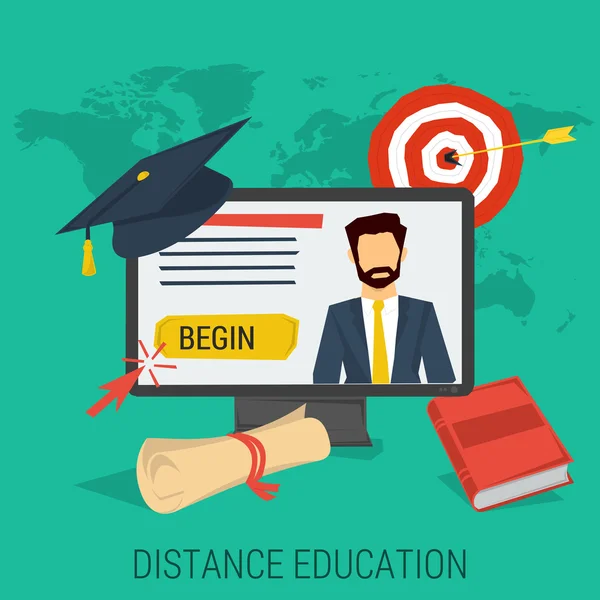 Vector linear blue concept of School Learning Stock Vector by ...