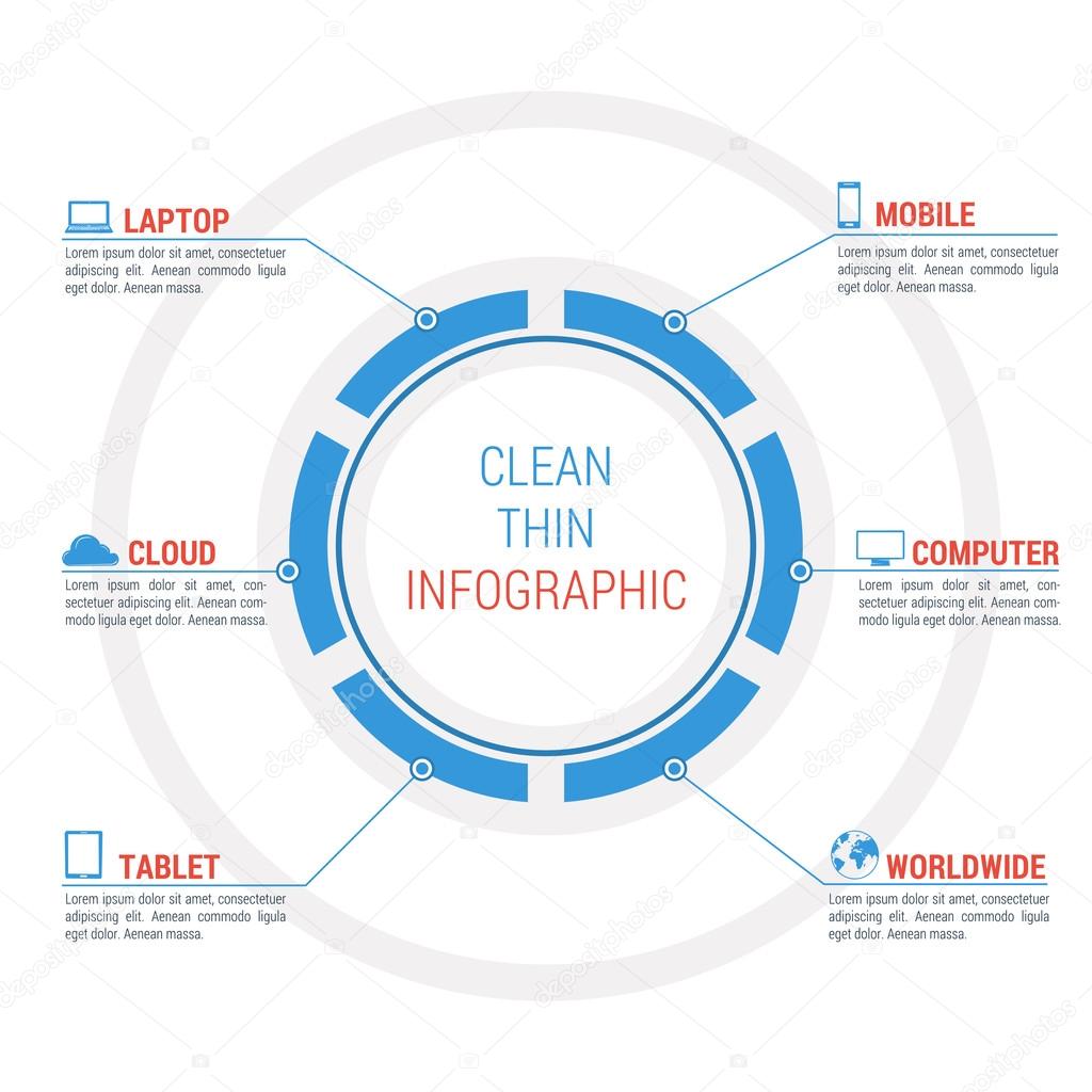 Infographic graph with lines and icons Stock Vector Image by ...