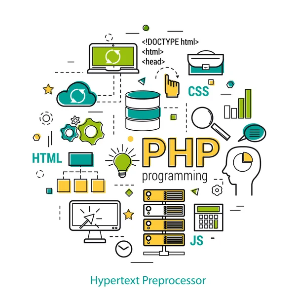 Vector line art design trend poster banner — Stock Vector © skypistudio ...