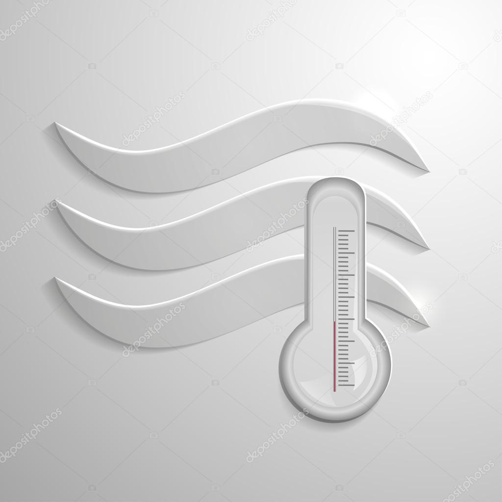 Water temperature icon on light gray background. Stock Vector Image by ...