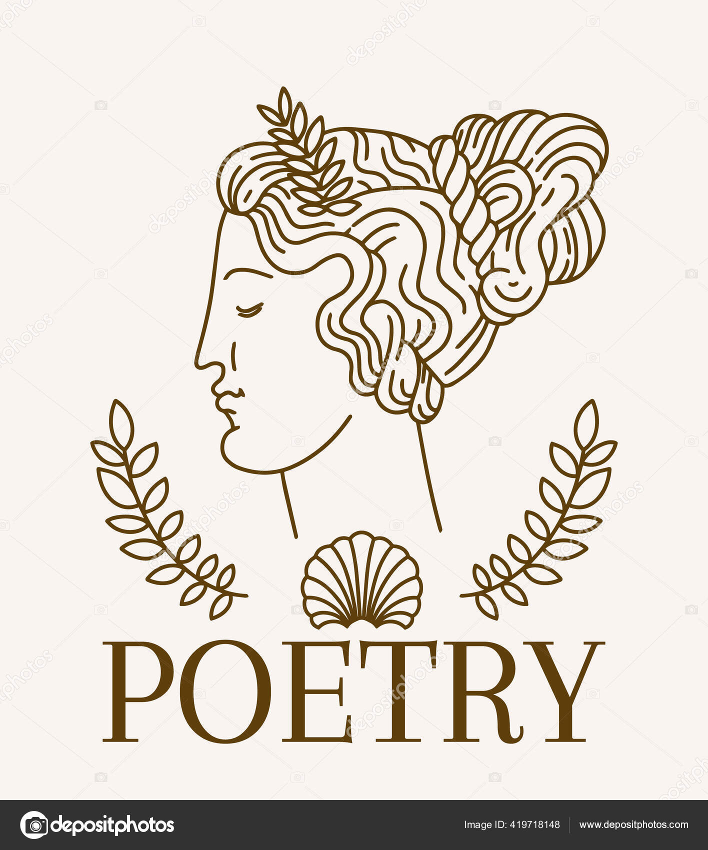 Poetry Vector Placard Hand Drawn Illustration Isolated Creative Artwork ...