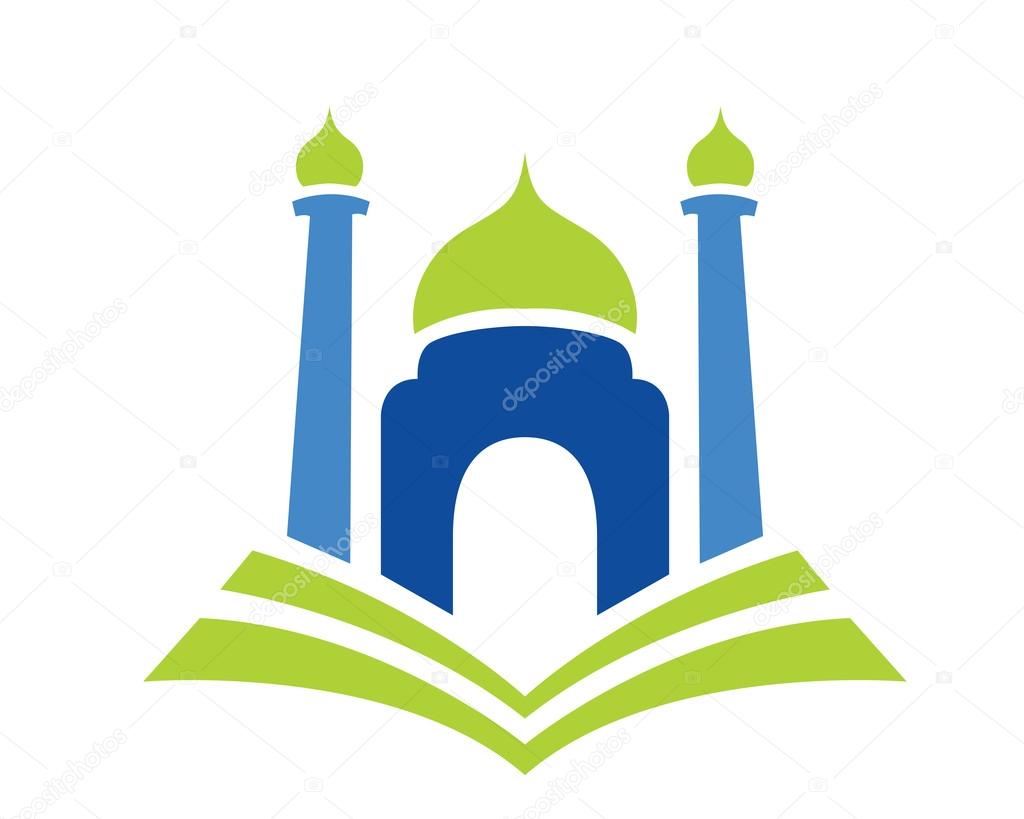 Modern Mosque Logo Symbol - Blue Ramadan Mosque — Stock Vector ...