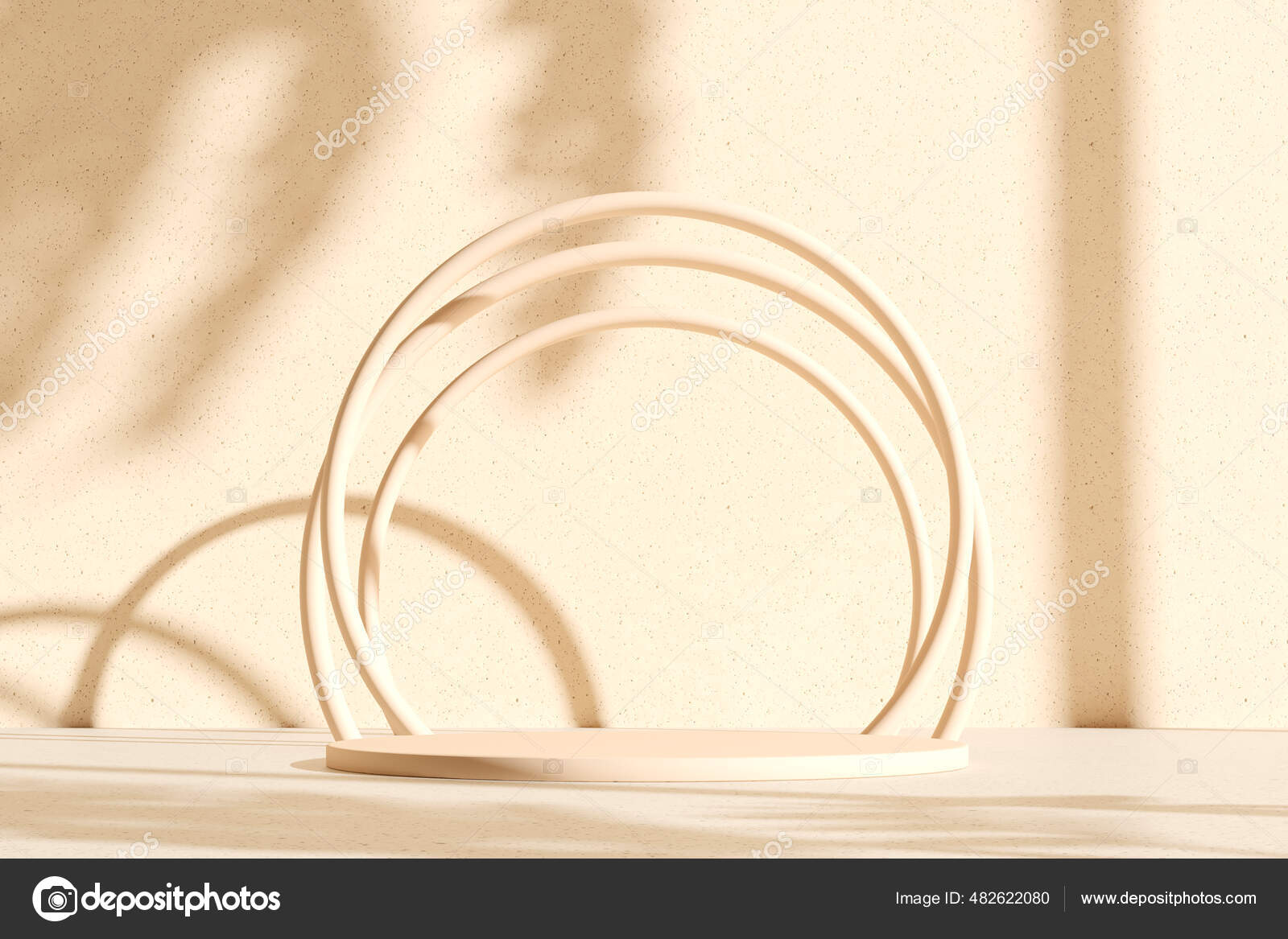 Shadow Wall Render Premium Podium Pedestal Stand Pastel Light ...