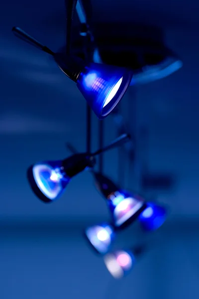 Decorative blue pendant light fixture - Stock Image - Everypixel