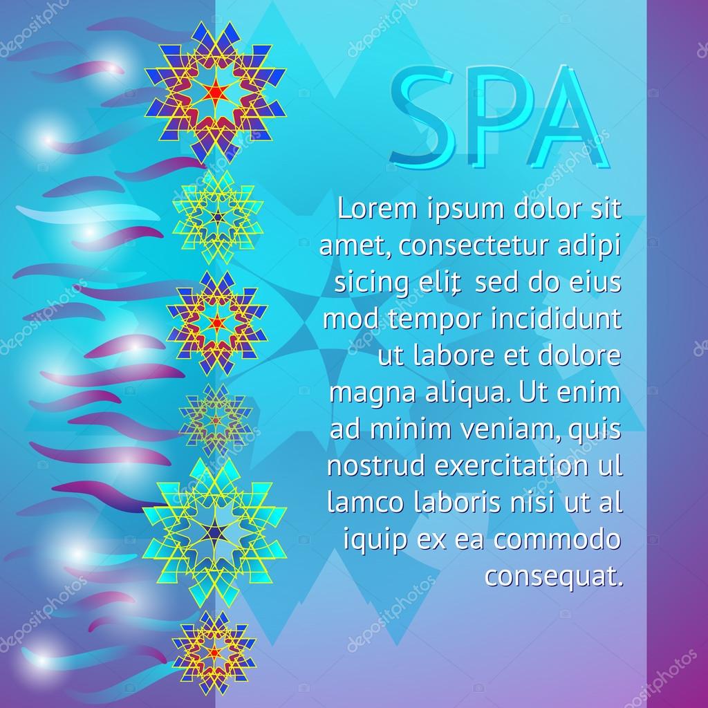 Spa theme vector illustration on blue background. Stock Vector by ©VeYe ...
