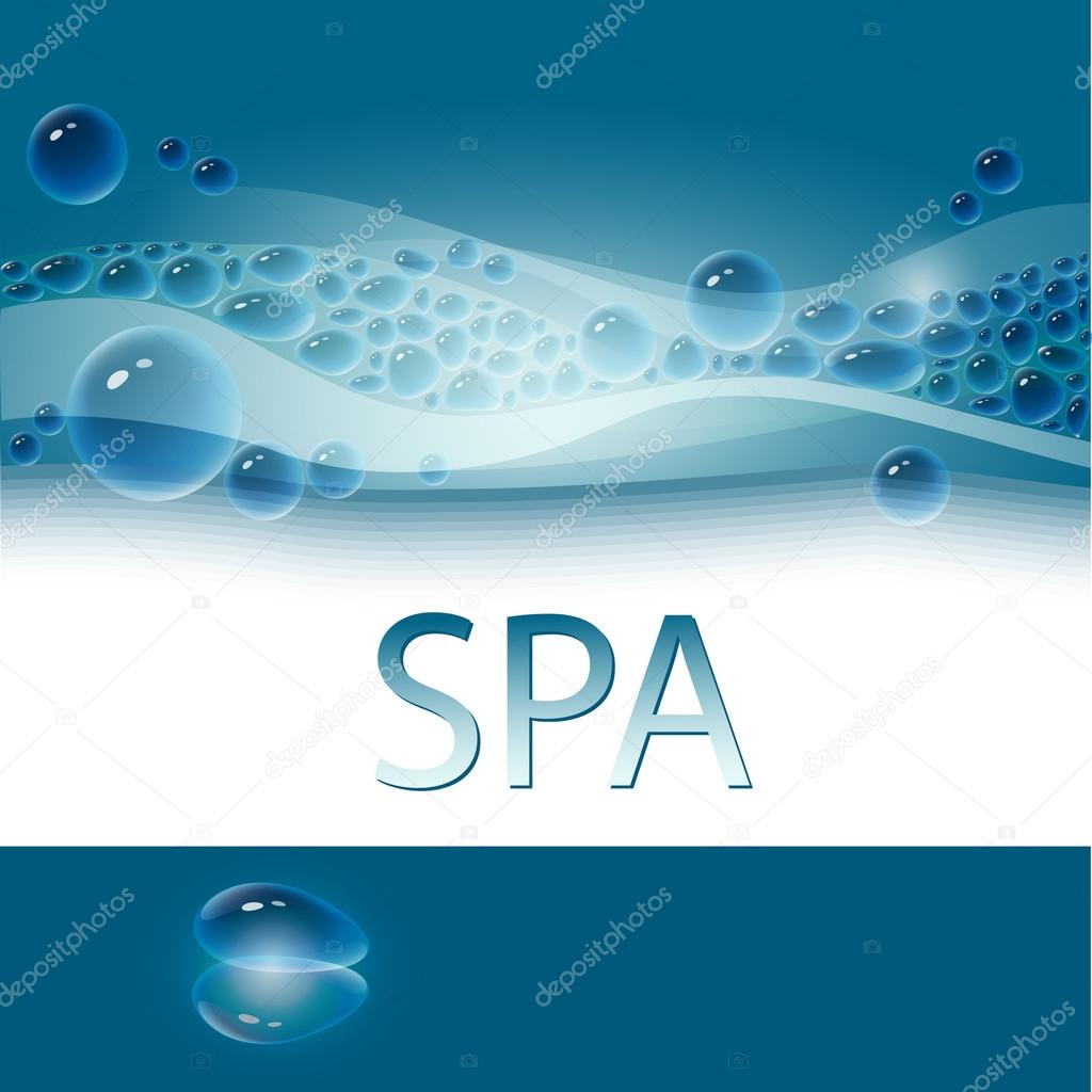 Spa theme vector illustration with blue drops Stock Vector Image by ...
