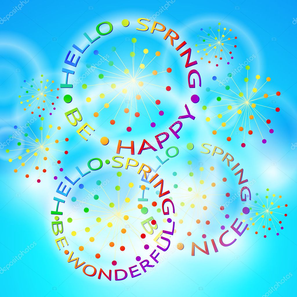 Vector Hello Spring typographical background. Stock Vector by ©VeYe ... Vector Hello Spring typographical background. Stock Vector by ©VeYe ...
