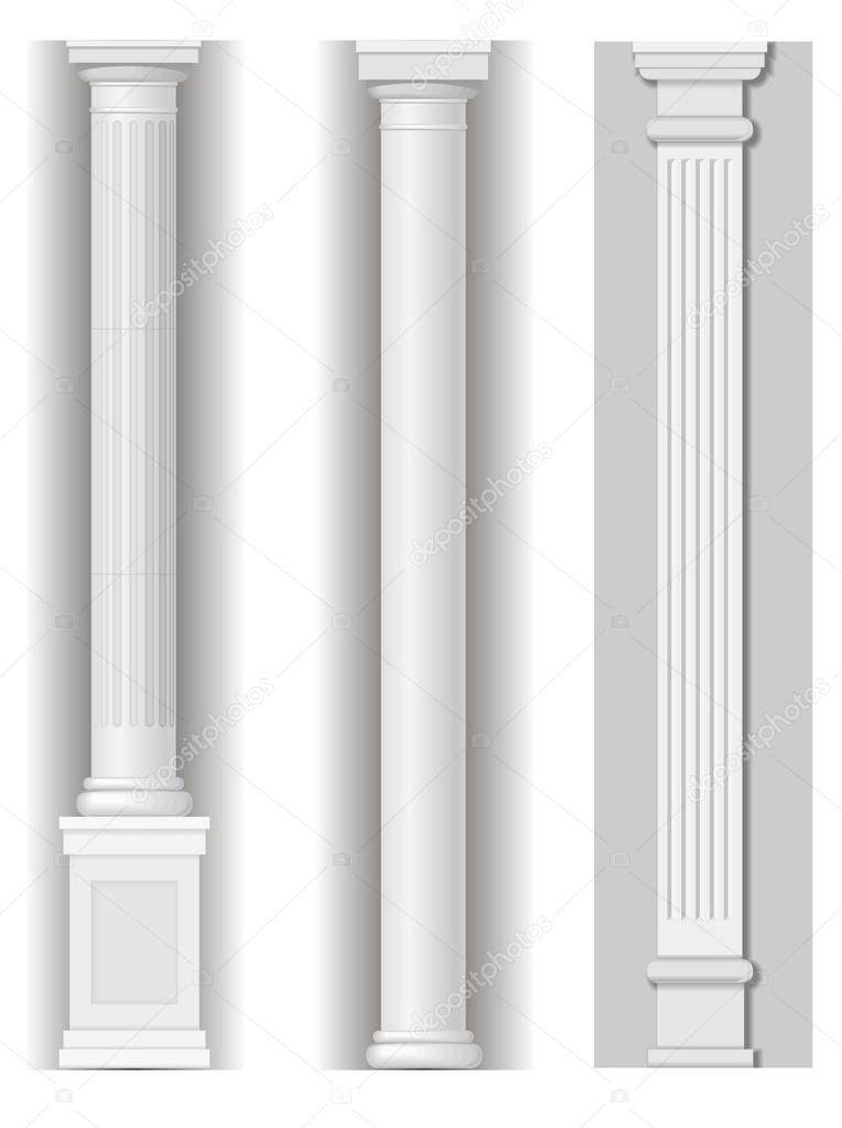 Classic antique white columns Stock Vector Image by ©denisik11 #103586962