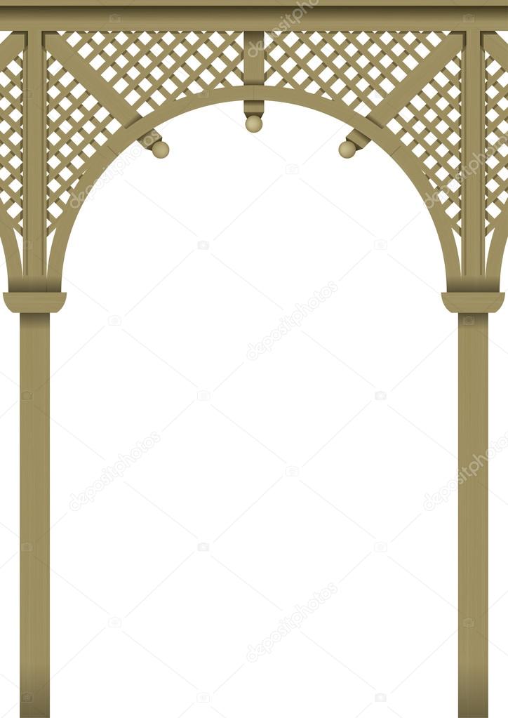 Wood delicate arch Stock Vector by ©denisik11 118665666