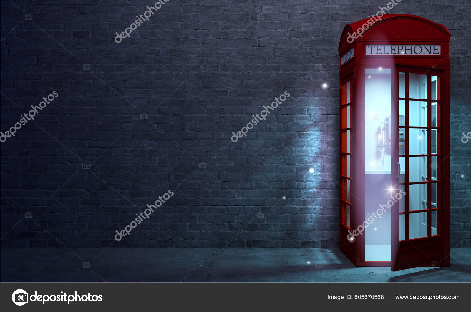 Magic red english telephone booth or portal Stock Photo by ©denisik11 ...