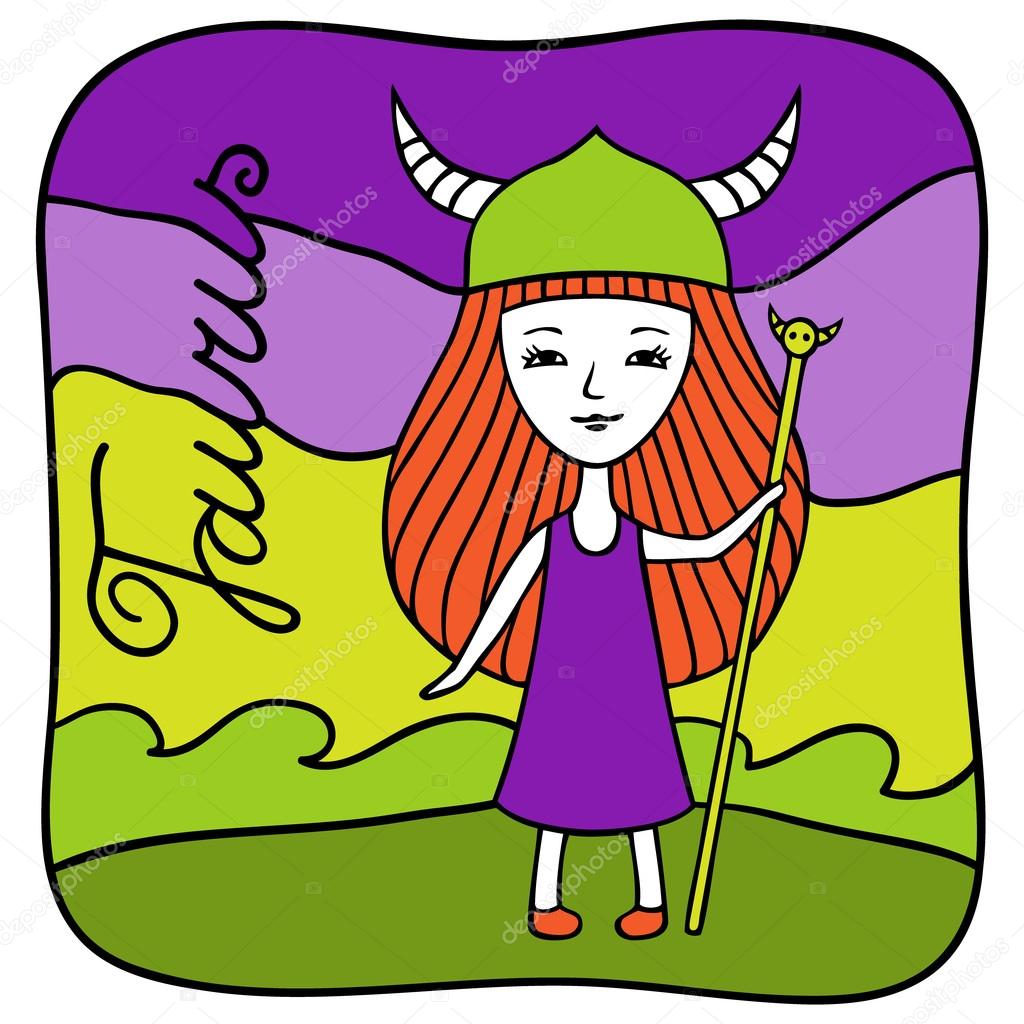 Zodiac signs Taurus. Stock Illustration by ©EvgeniaVV #121450354