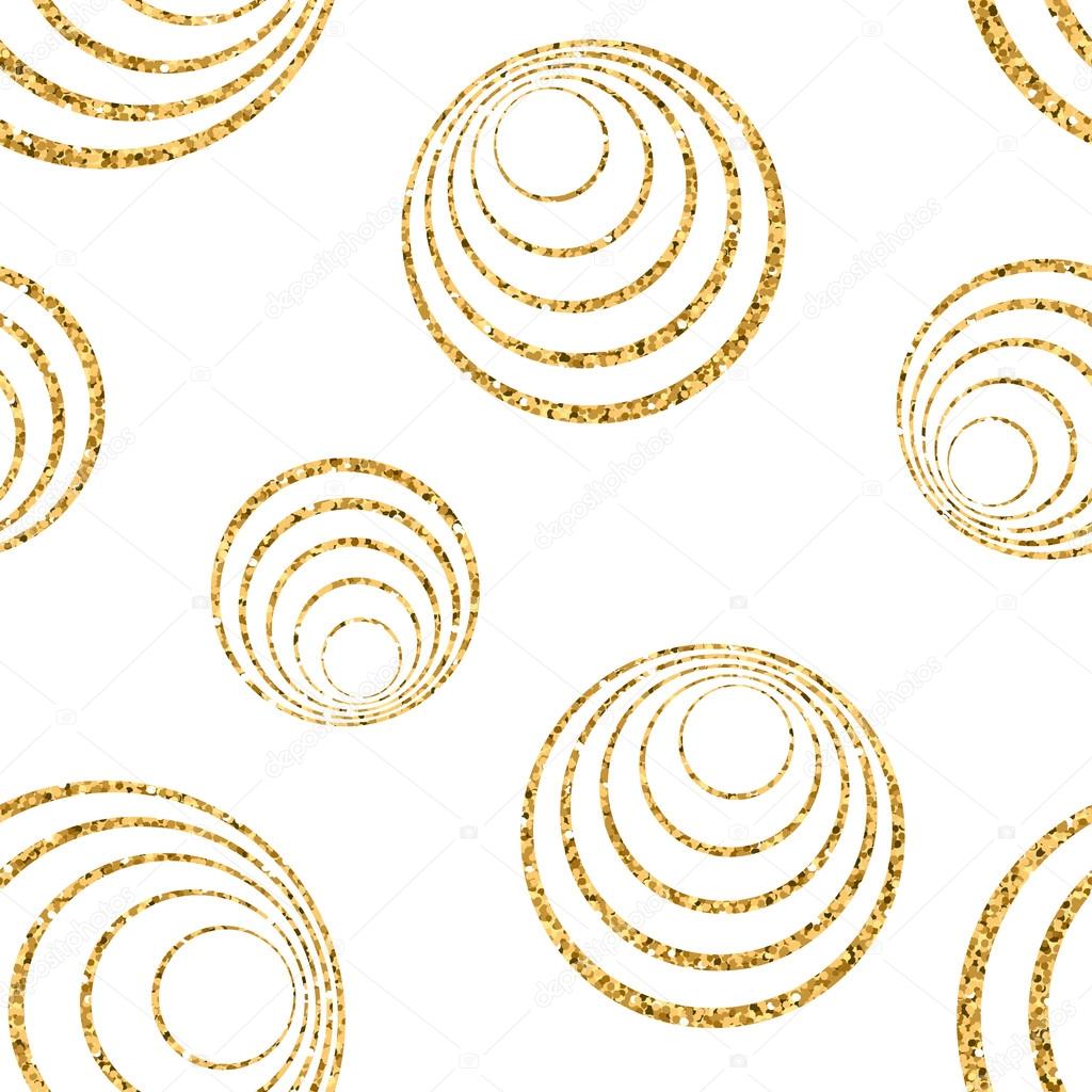Gold concentric circle seamless pattern white 1 Stock Vector by ©Alona ...