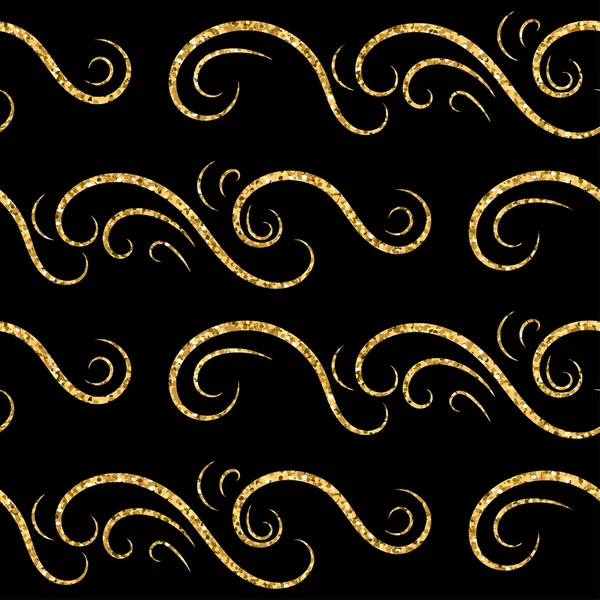 Gold wave seamless pattern draw Stock Vector Image by ©Alona_S #103410288