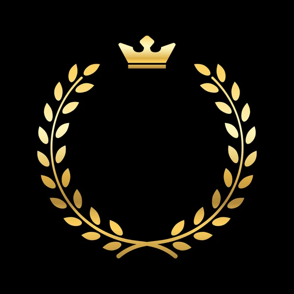 Laurel wreath gold icon shield frame Stock Vector Image by ©Alona_S ...