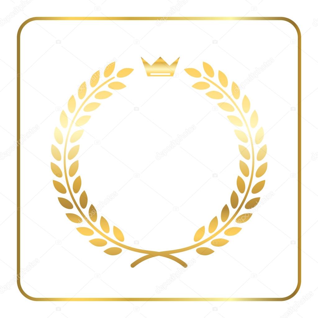 Gold laurel wreath crown — Stock Vector © Alona_S #110514510