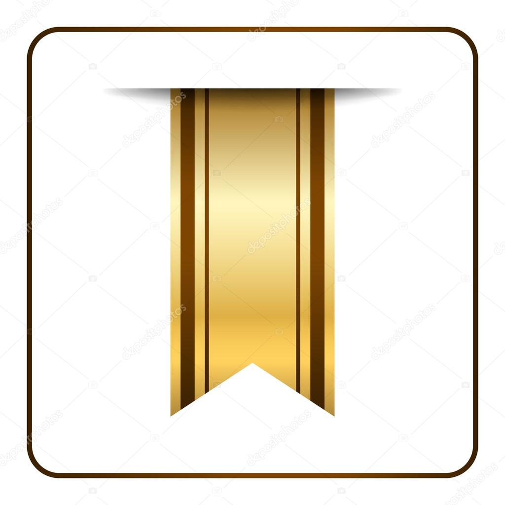 Brown bookmark banner gold Stock Vector by ©Alona_S 112860020