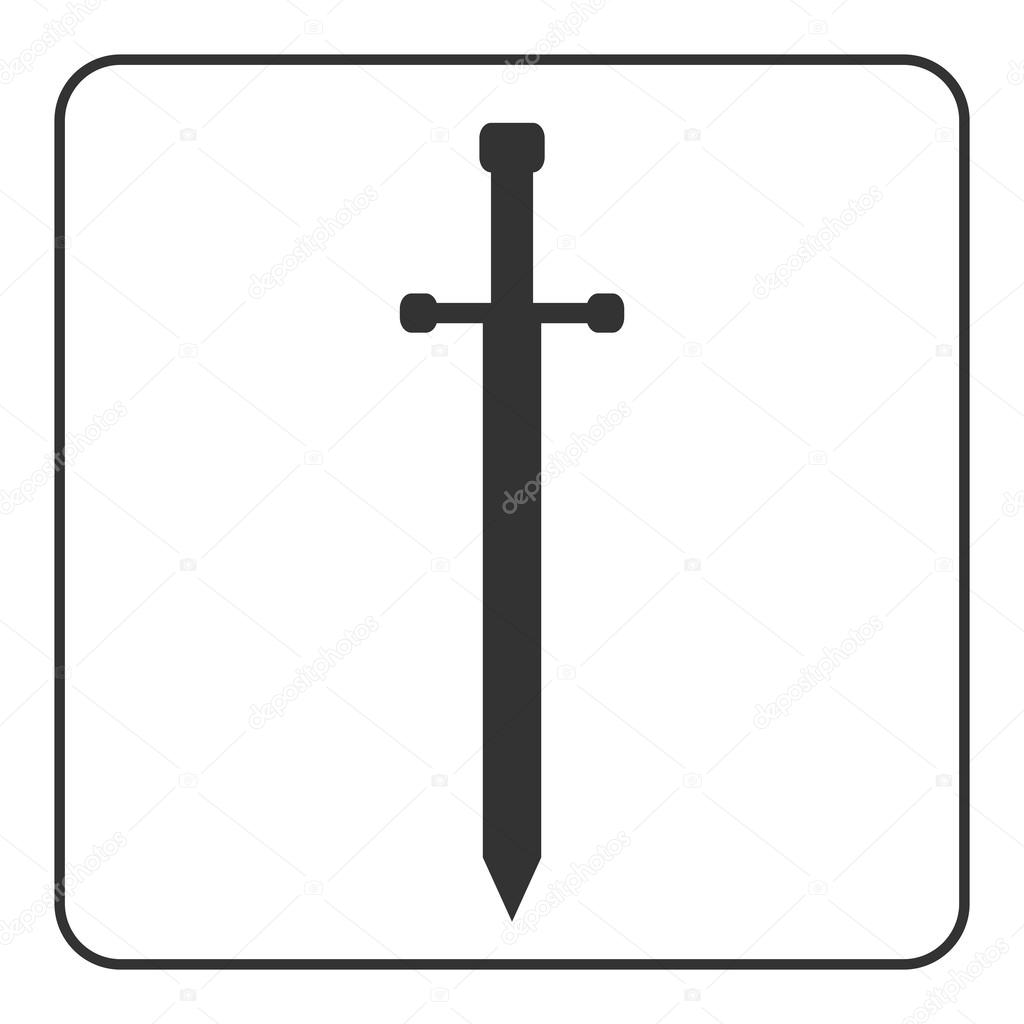 Medieval sword sign isolated Stock Vector by ©Alona_S 114636710