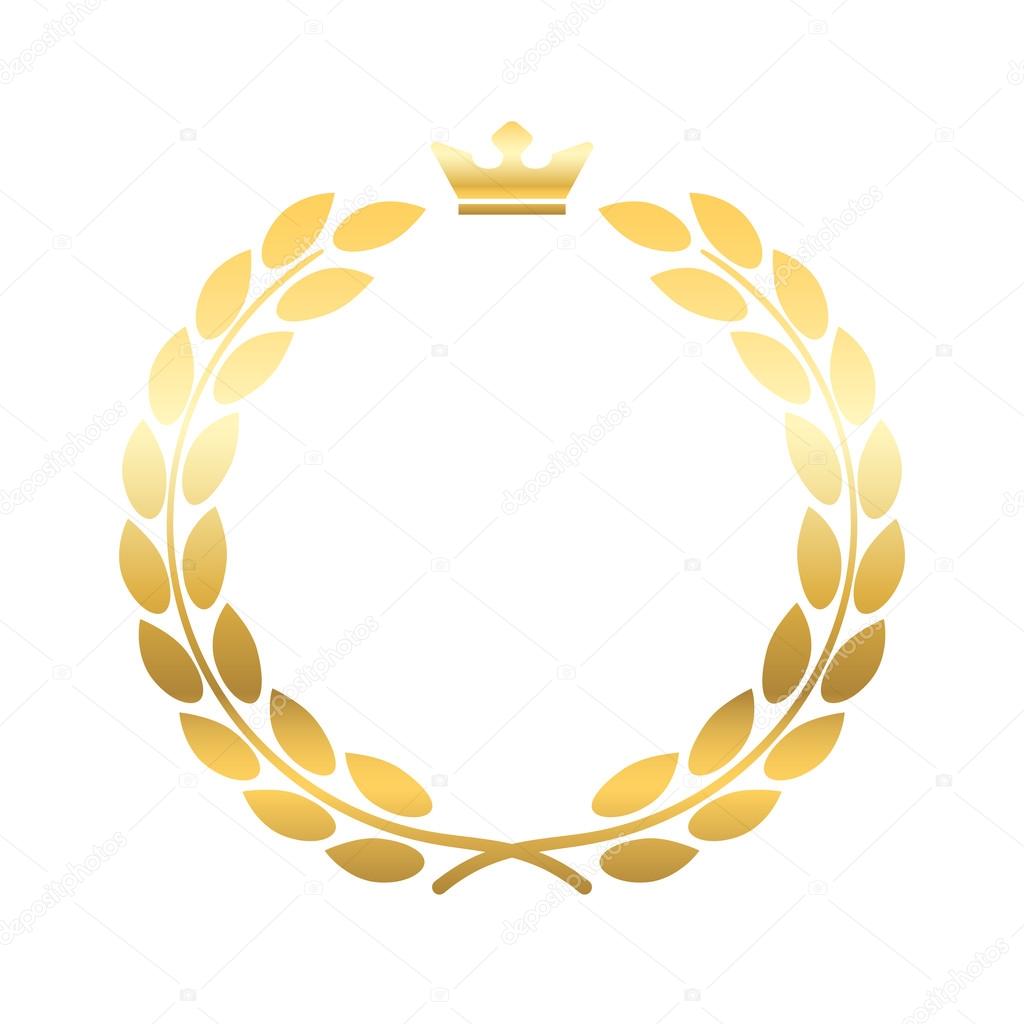 Gold laurel wreath crown emblem — Stock Vector © Alona_S #114637394 Gold laurel wreath crown emblem — Stock Vector © Alona_S #114637394