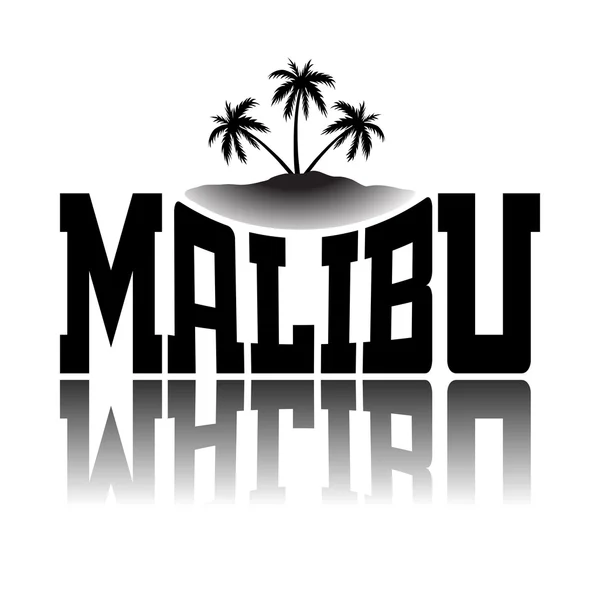 Typography graphics Malibu Beach California Stock Vector Image by ...