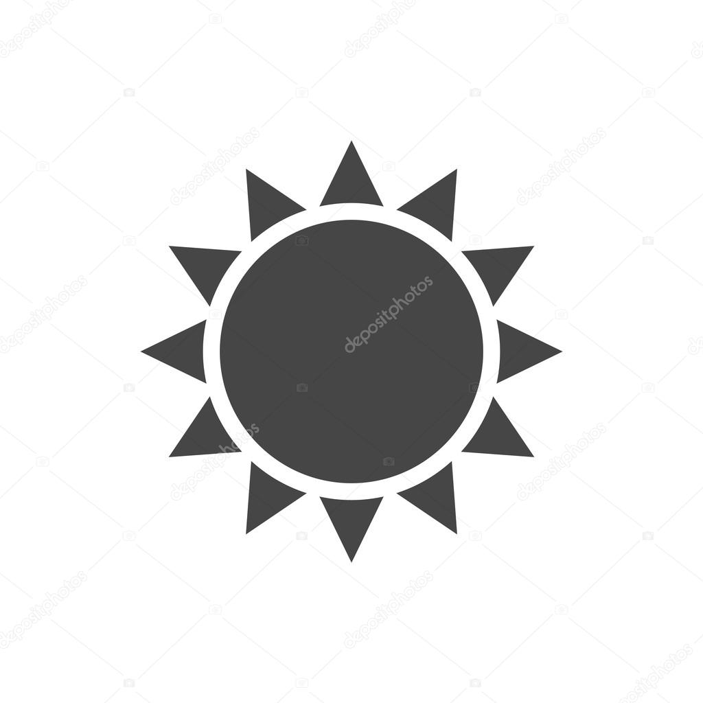 Black design element Light sign sun isolated Stock Vector Image by ...