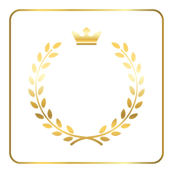 Laurel wreath gold icon shield frame Stock Vector Image by ©Alona_S ...