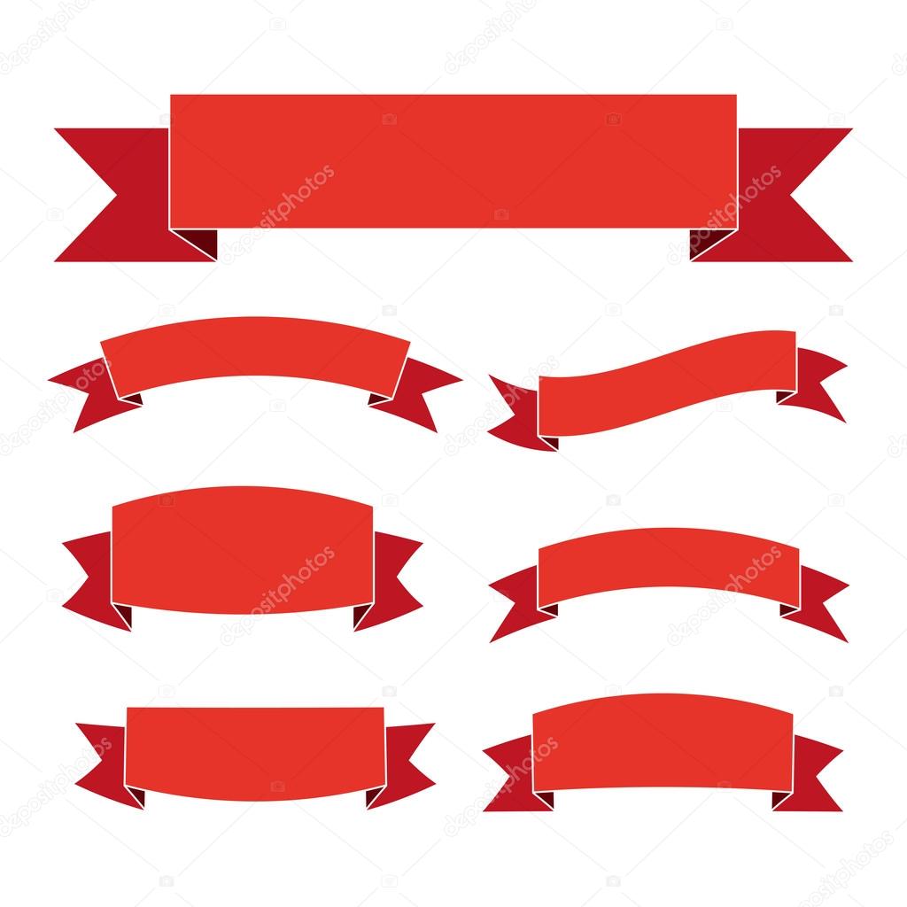 Red ribbon banners set Stock Vector Image by ©Alona_S #123872452