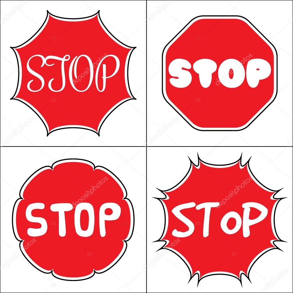 Establecer una señal de stop Vector de stock por ©Alona_S 91944148