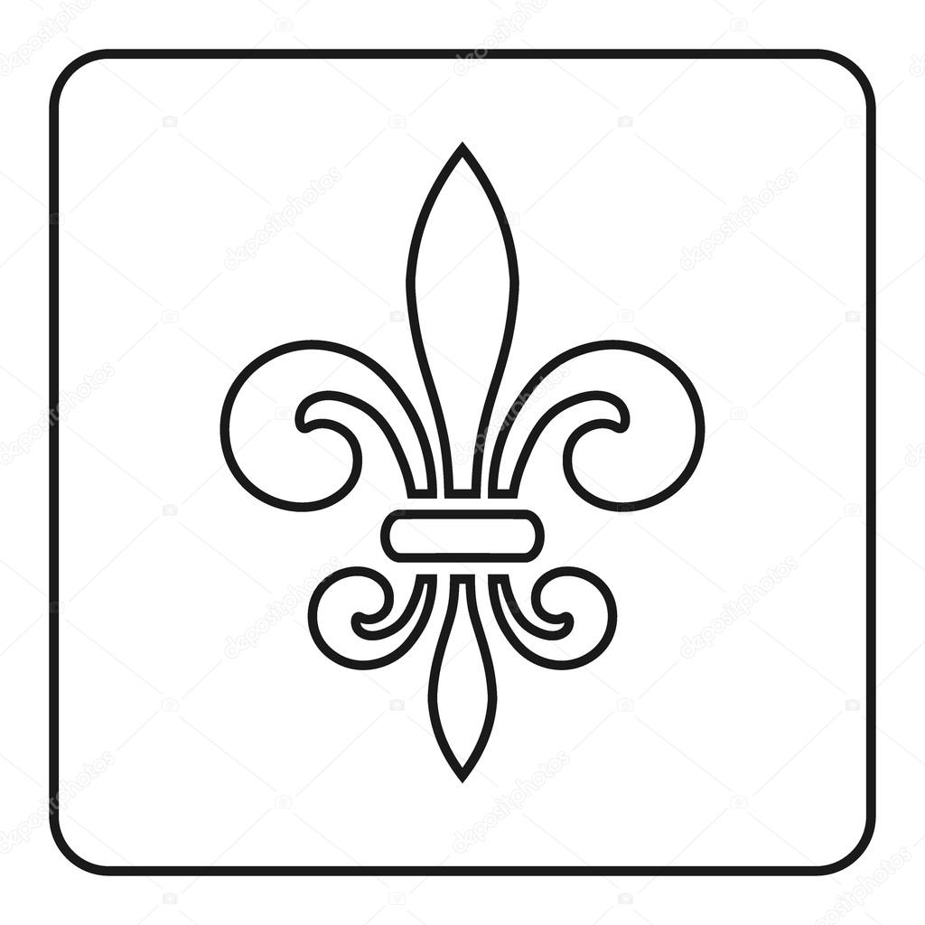 Flor De Lis Outline