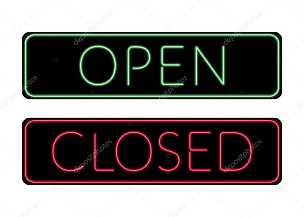 Lighted Open And Closed Signs