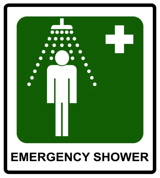 Rescue signs icon exit emergency Safety shower — Stock Vector ...