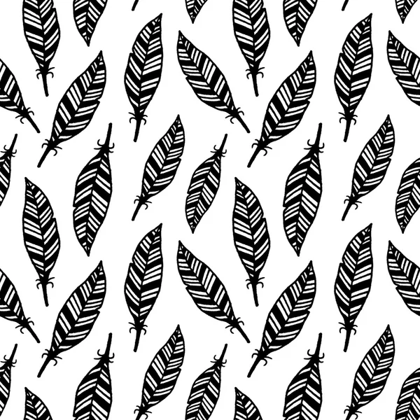 Hand drawn feather seamless pattern. Soft colored feather pattern for ...