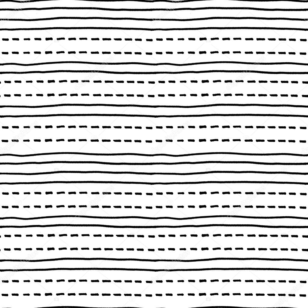 Hand drawn horizontal lines. Seamless vector pattern. Stock Vector by ...