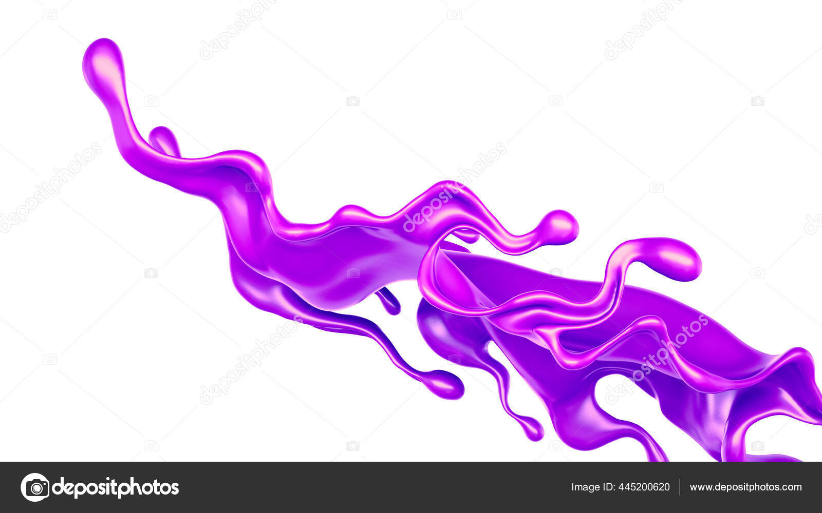 Splash Thick Purple Liquid Illustration Rendering — Stock Photo ...