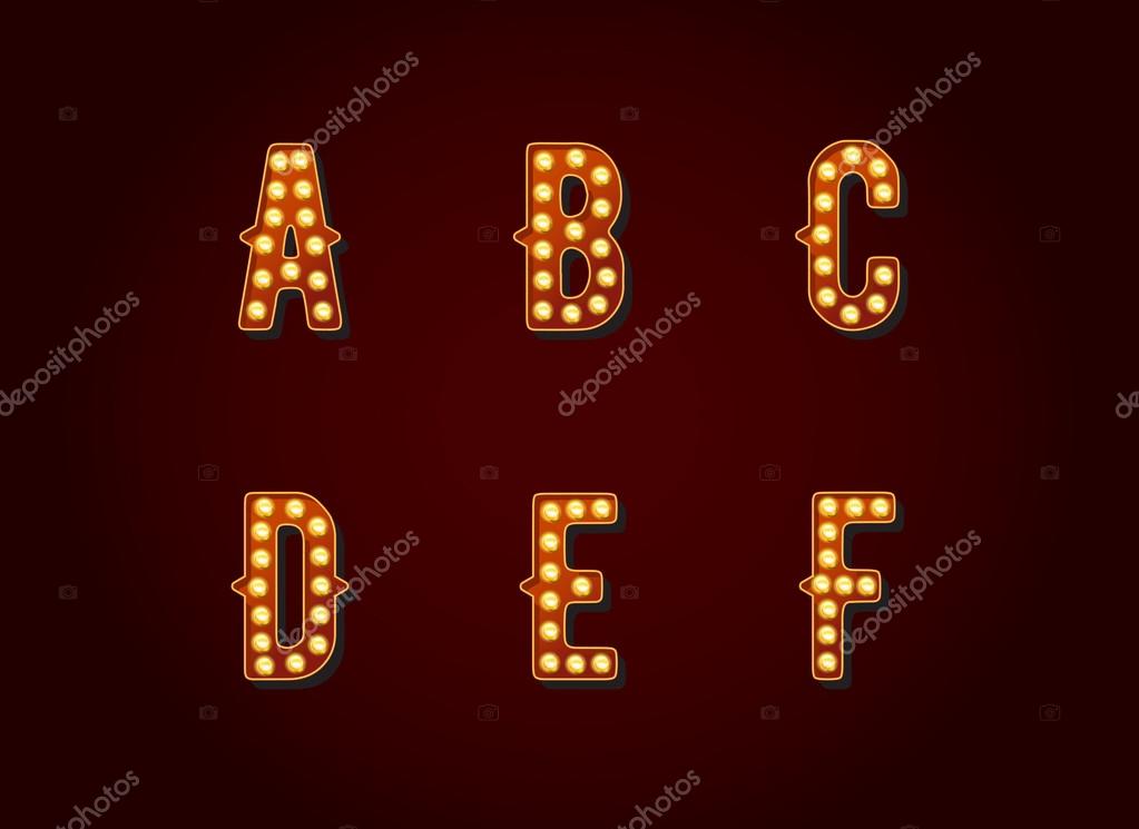 Casino Style Letters Set — Stock Vector © ckybe #109922894