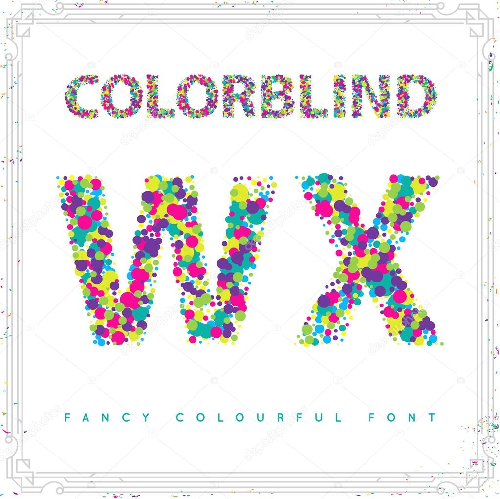 Colorblind Style Font Stock Vector Image by ©ckybe #109928818