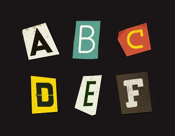 Colorful Newspaper Letters Stock Vector Image by ©ckybe #109940688