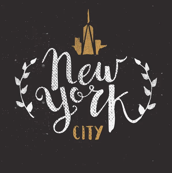 New York City Template Hand Drawn Calligraphy Stock Vector Image by ...