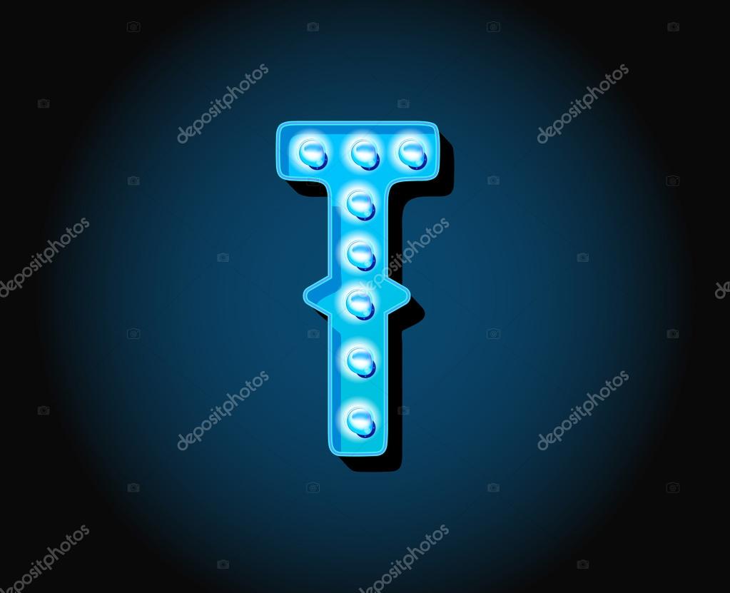 Neon Alphabet Letter Stock Vector Image by ©ckybe #109935666