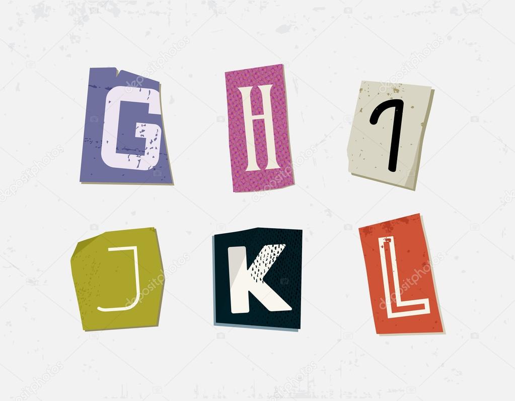 Colorful Newspaper Letters Stock Vector Image by ©ckybe #109940688