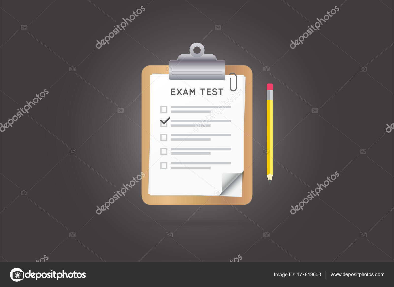 Prueba Vectores Icono Examen Puede Utilizar Como Logotipo Vector de ...