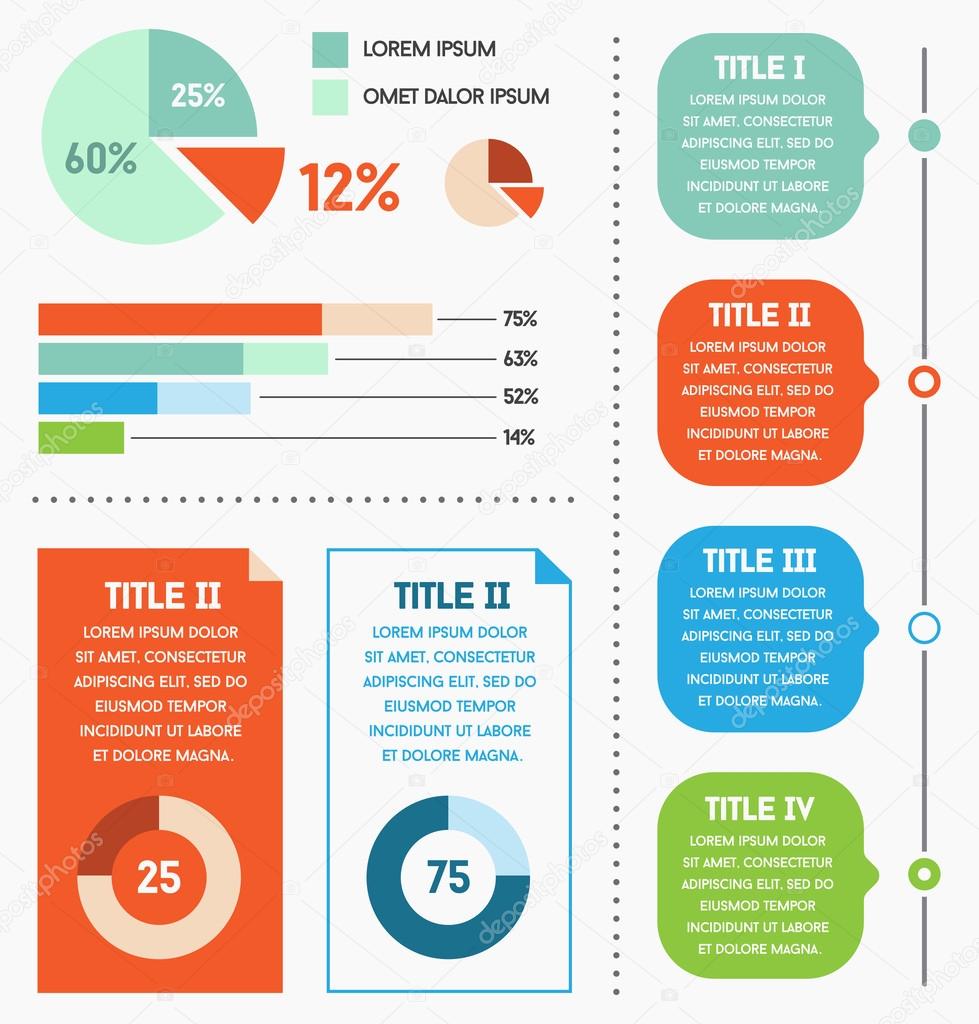 Infographics Elements and Objects for Business Stock Vector Image by ...
