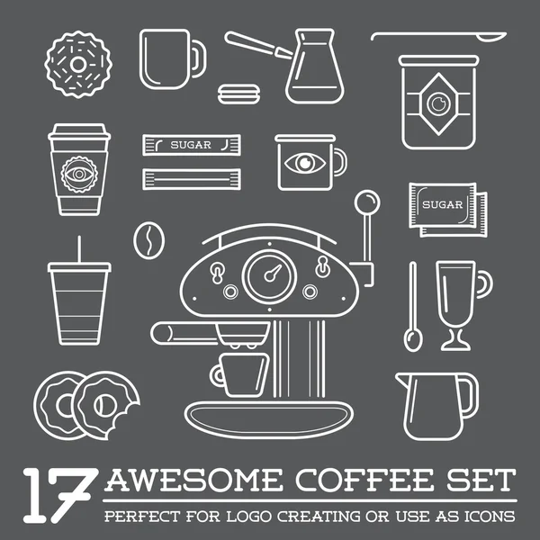 Coffee Elements and Coffee Accessories - Stock Image - Everypixel