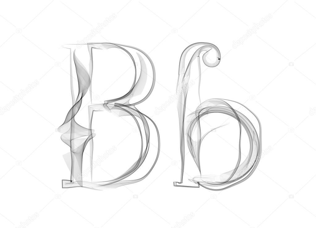 Smoke or Haze Letters B Stock Vector by ©ckybe 88102606