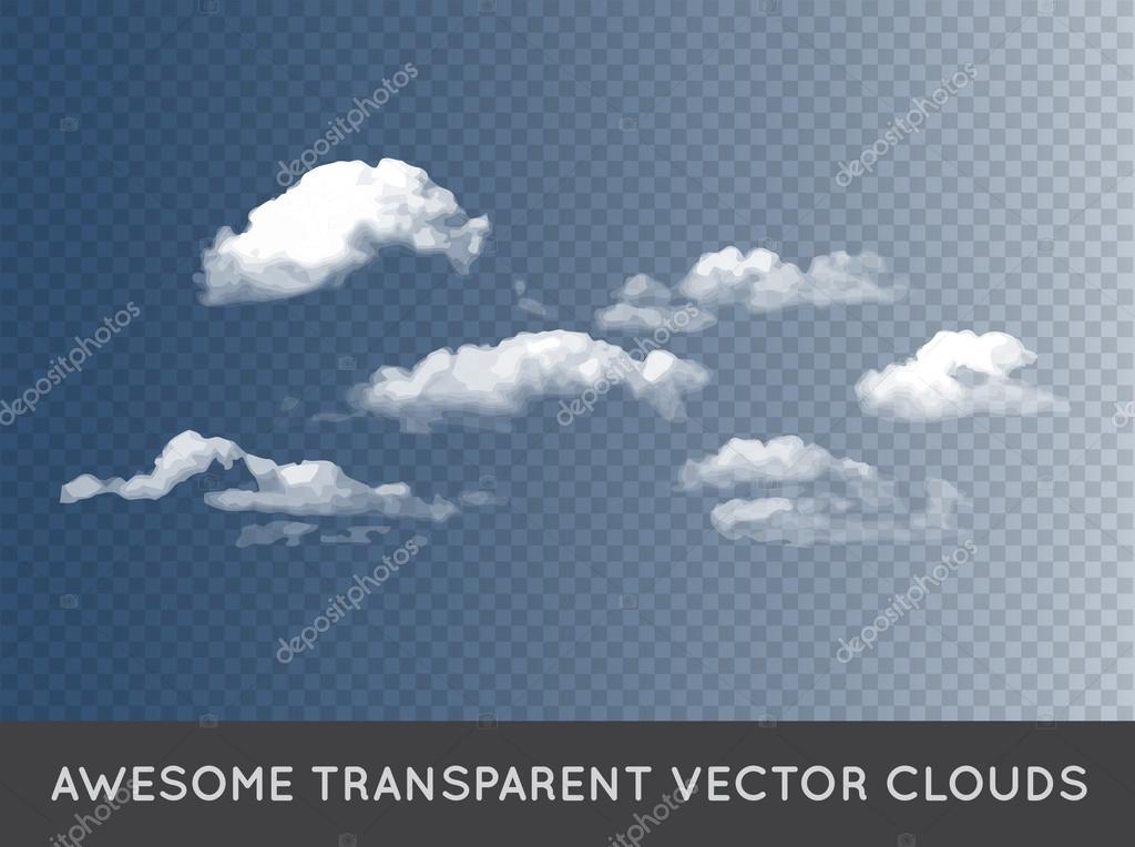 Awesome Transparent Clouds Stock Vector Image by ©ckybe #88103886