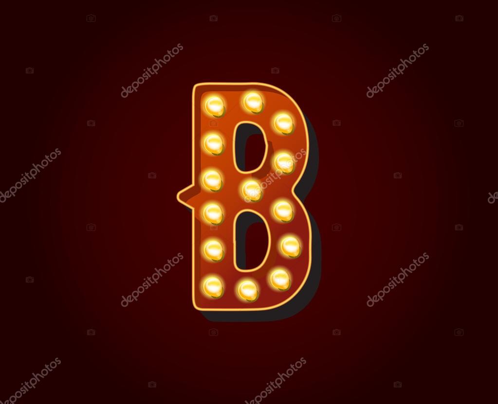 Light bulb Alphabet Letter B — Stock Vector © ckybe #88106286