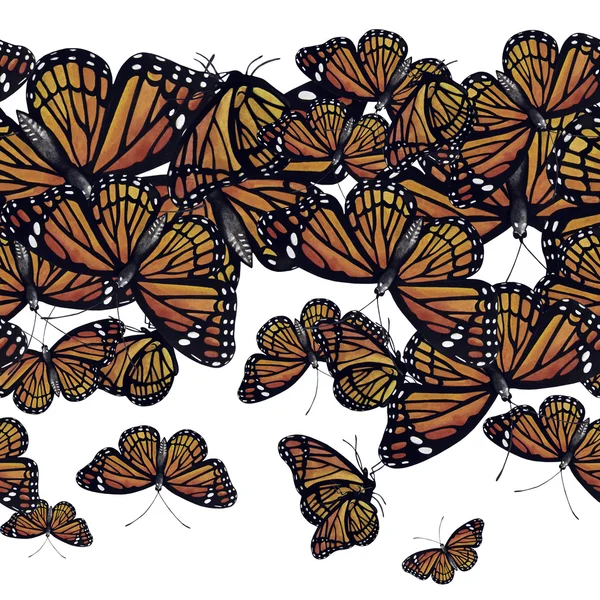 Watercolor monarch butterflies pattern Stock Photo by ©homunkulus28 ...