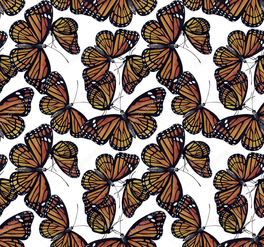 Watercolor monarch butterflies pattern Stock Photo by ©homunkulus28 ...