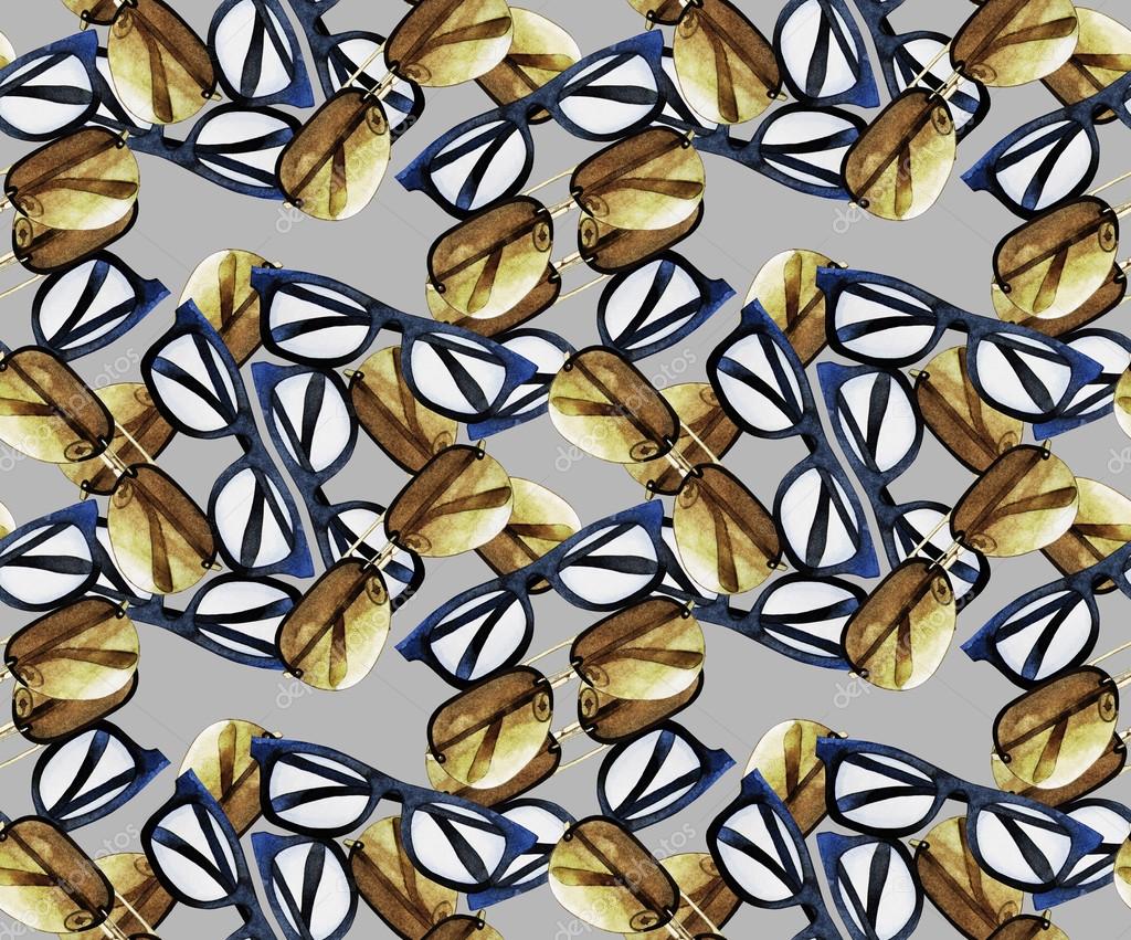 Watercolor sunglasses pattern Stock Photo by ©homunkulus28 105479118